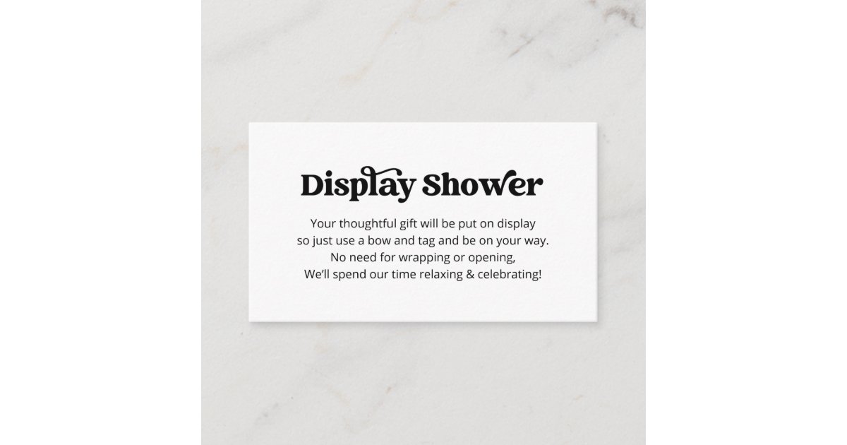 Display Shower Invitation Insert | Zazzle