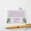 Display Shower Poem Gift Tag Watercolor Succulents Enclosure Card | Zazzle