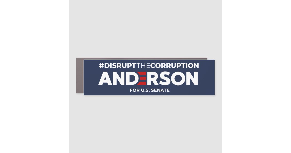Disrupt the Corruption Bumper Sticker Magnet | Zazzle