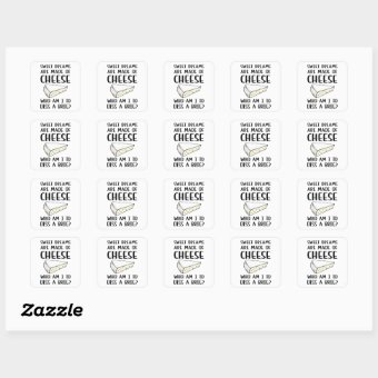 Diss A Brie Square Sticker | Zazzle