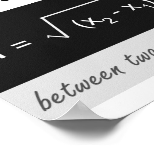 Distance Formula Math Poster | Zazzle