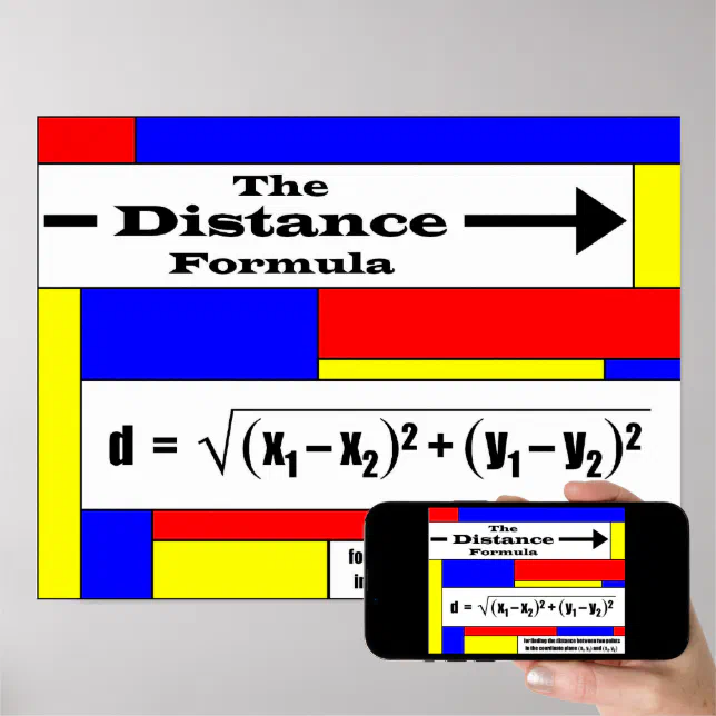 Distance Formula Poster | Zazzle