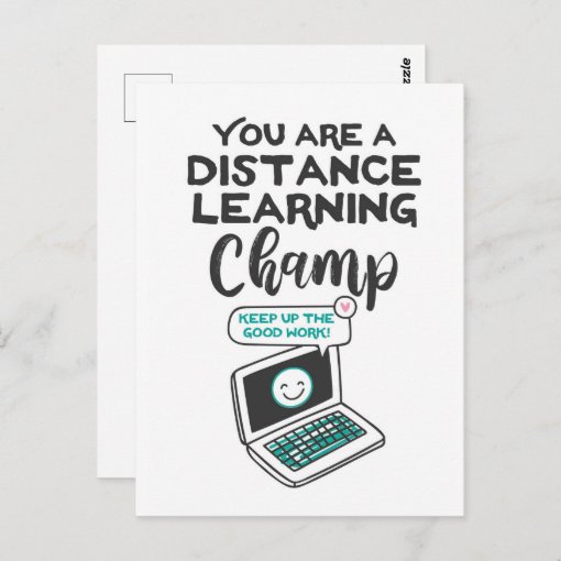 Distance Learning Student Encouragement Postcard | Zazzle