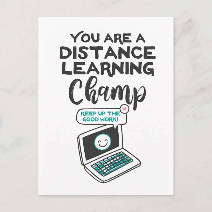 Distance Learning Student Encouragement Postcard | Zazzle.com