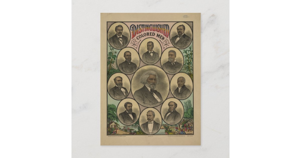Distinguished Colored Men Frederick Douglass 1883 Postcard | Zazzle