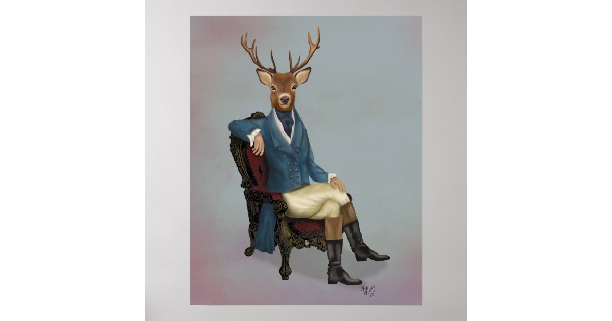 Distinguished Deer Full Poster | Zazzle