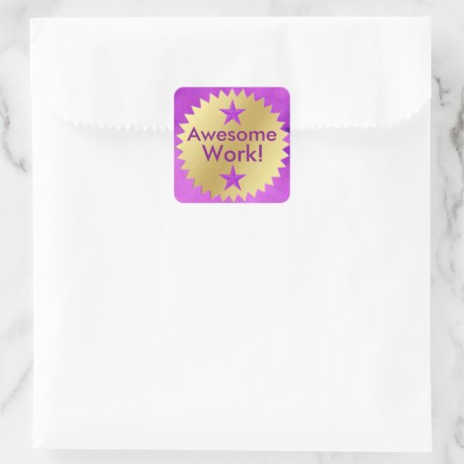 Distinguished Student's Awesome Work Award Sticker | Zazzle