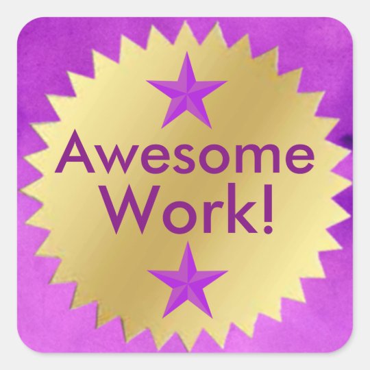Distinguished Student's Awesome Work Award Sticker | Zazzle.com