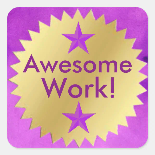 Distinguished Student's Awesome Work Award Sticker | Zazzle