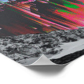 distortion, screen, pixels, pixel sorting, glitch, poster | Zazzle