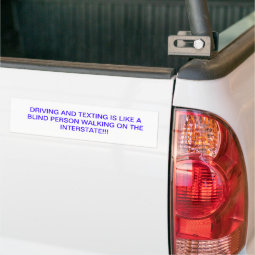 distracted driving bumper sticker | Zazzle