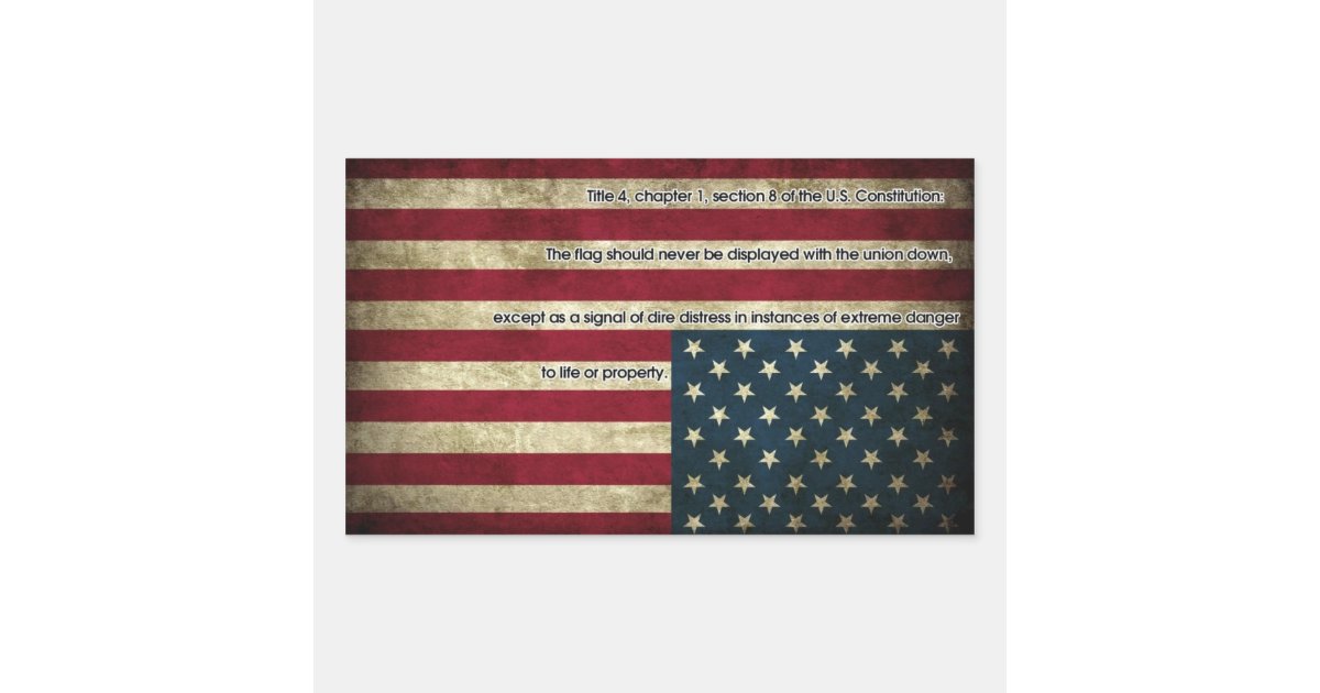 Distress Flag Sticker | Zazzle