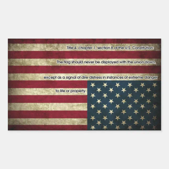 Distress Flag Sticker | Zazzle