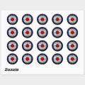 Distress Mod Target Symbol Classic Round Sticker | Zazzle