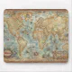 Distress Vintage antique drawn world map Mouse Pad | Zazzle