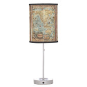 Distress Vintage antique drawn world map Table Lamp | Zazzle