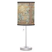 Distress Vintage antique drawn world map Table Lamp | Zazzle