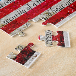 Distressed American Flag And Second Amendment Jigsaw Puzzle | Zazzle