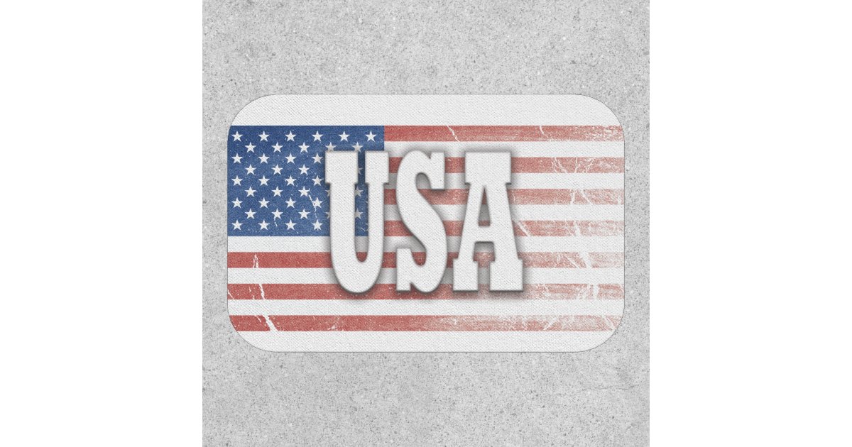 Distressed American Flag Patch | Zazzle
