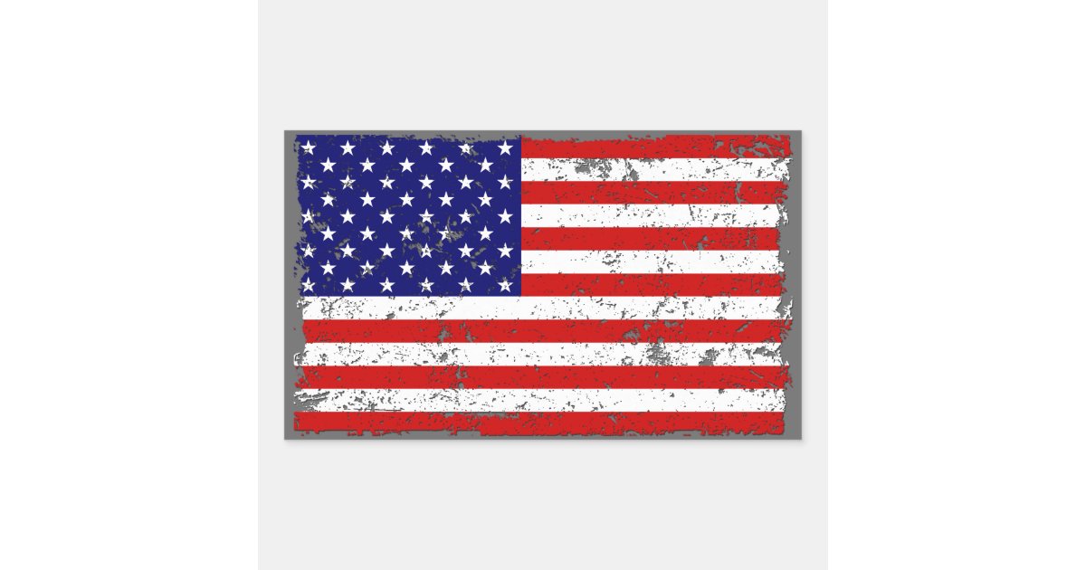 Distressed American Flag Sticker | Zazzle