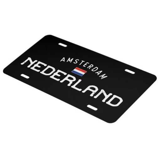 Distressed Amsterdam Nederland (Netherlands) License Plate | Zazzle