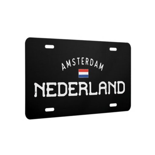 Distressed Amsterdam Nederland (Netherlands) License Plate | Zazzle