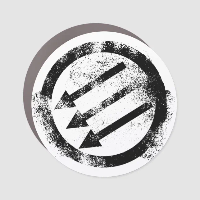 Distressed Anti-Fascist Iron Front Car Magnet | Zazzle