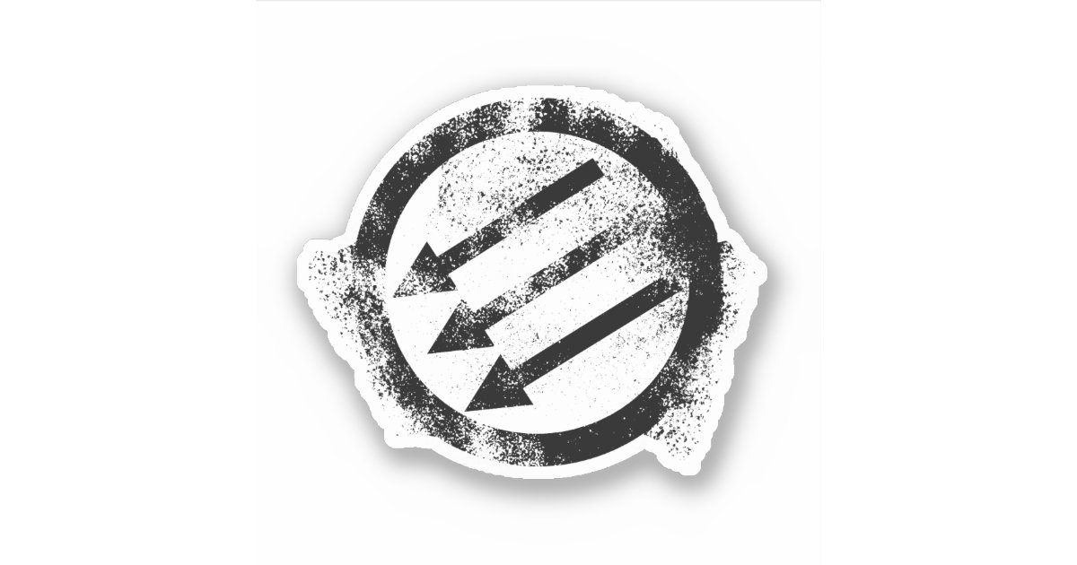 Distressed Anti-Fascist Iron Front Sticker | Zazzle