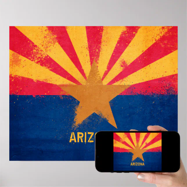 Distressed Arizona State Flag Poster | Zazzle