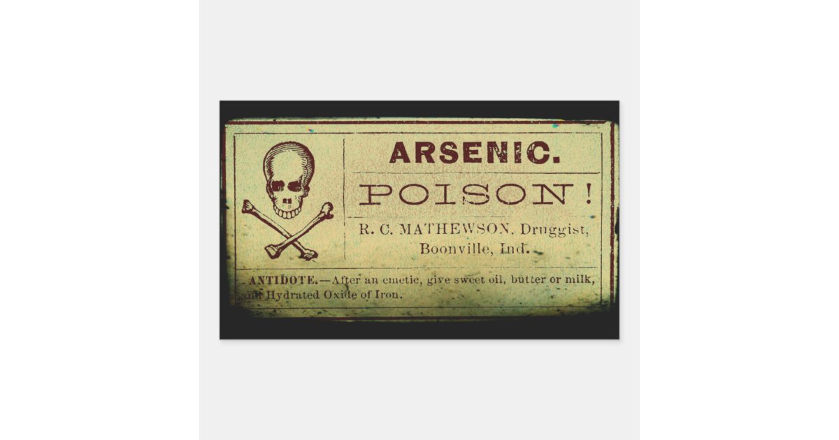 Distressed Arsenic Label | Zazzle