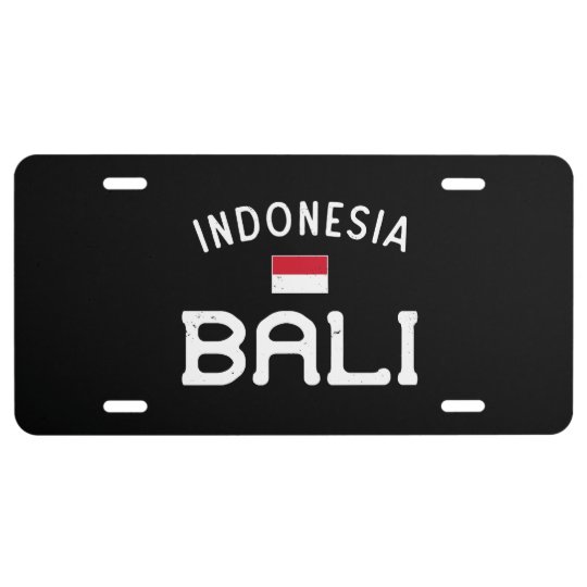 Distressed Bali Indonesia License Plate | Zazzle.com