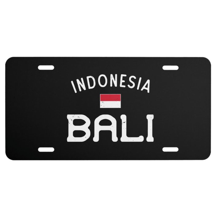 Distressed Bali Indonesia License Plate | Zazzle.com