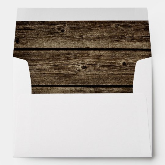 Distressed Barn Wood Rustic Envelope | Zazzle.com