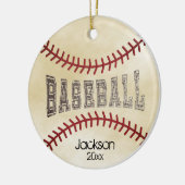 Distressed Baseball ⚾ Ceramic Ornament | Zazzle