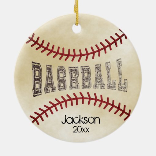 Distressed Baseball ⚾ Ceramic Ornament | Zazzle
