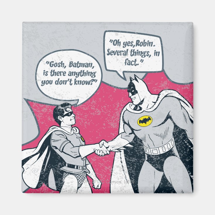 Distressed Batman And Robin Handshake Magnet | Zazzle