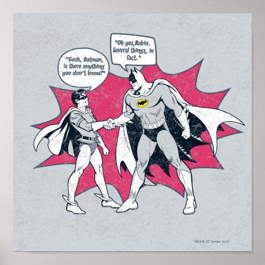 Distressed Batman And Robin Handshake Poster | Zazzle.com