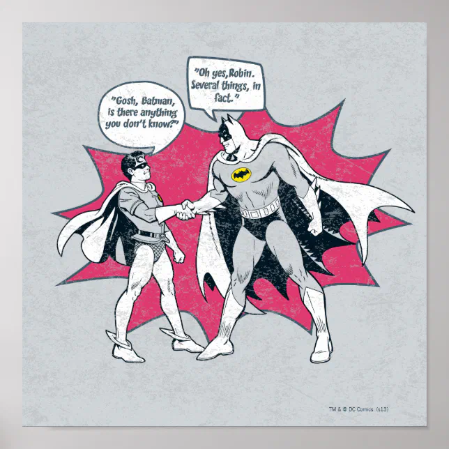 Distressed Batman And Robin Handshake Poster | Zazzle