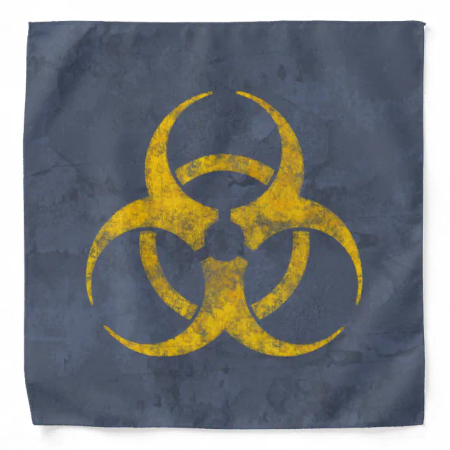 Distressed Biohazard Symbol Bandana | Zazzle