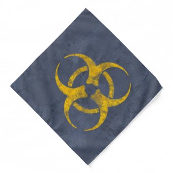 Distressed Biohazard Symbol Bandana | Zazzle
