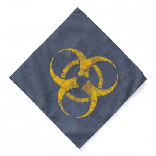 Distressed Biohazard Symbol Bandana | Zazzle