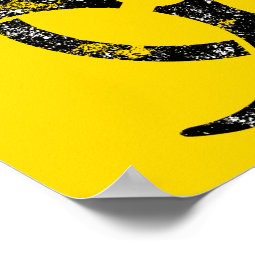 Distressed biohazard symbol poster | Zazzle