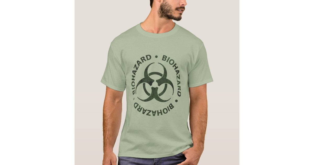 Distressed Biohazard Symbol T-Shirt | Zazzle