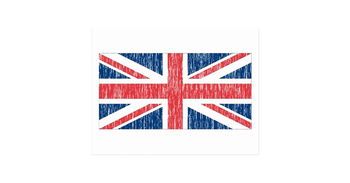 Distressed British flag Postcard | Zazzle
