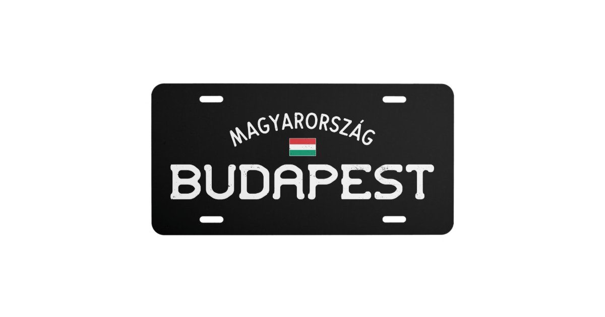 Distressed Budapest Hungary License Plate | Zazzle