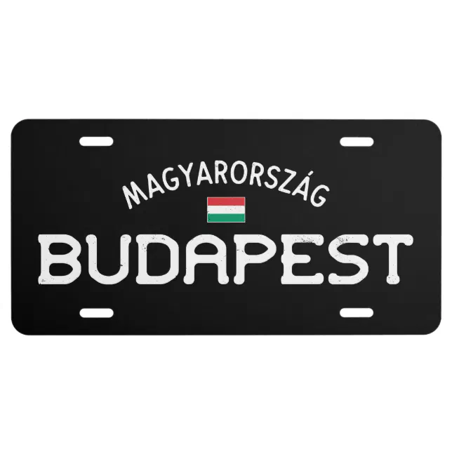 Distressed Budapest Hungary License Plate | Zazzle