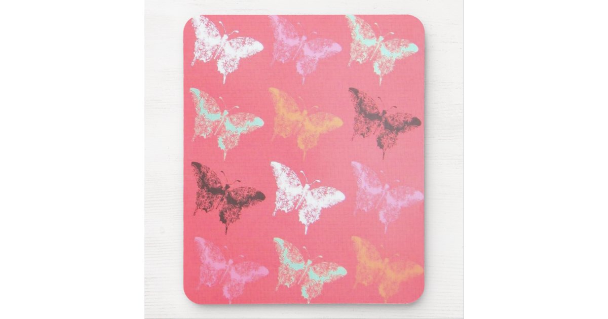 Distressed Butterflies Mousepad | Zazzle
