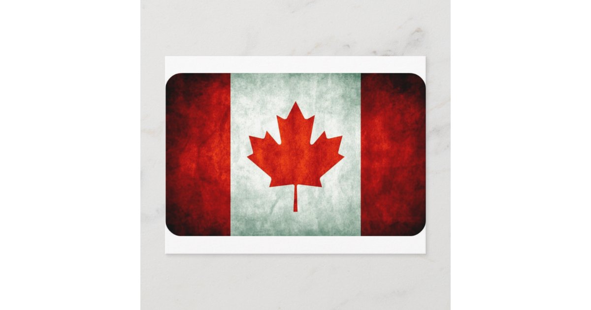 Distressed Canada Flag Postcard | Zazzle