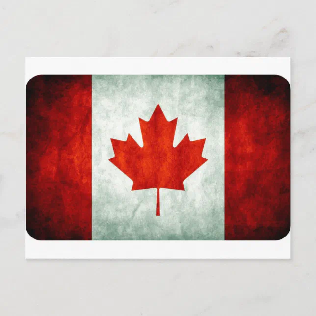 Distressed Canada Flag Postcard | Zazzle