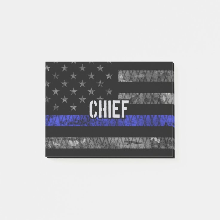 Distressed Chief Police Flag Post-it Notes | Zazzle